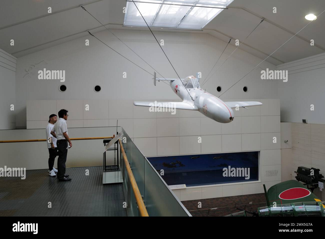 A rocket powered glider Ohka for Kamikaze attack during WWII display in ...