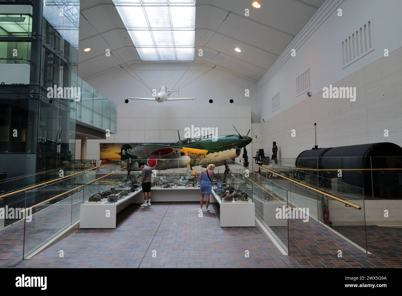 Interior view of Yushukan Museum with an Imperial Japanese Navy dive ...
