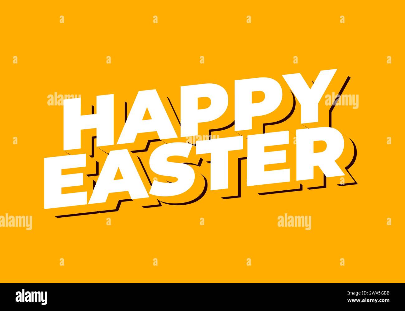 Happy easter. Text effect banner design in eye catching colors and 3 ...