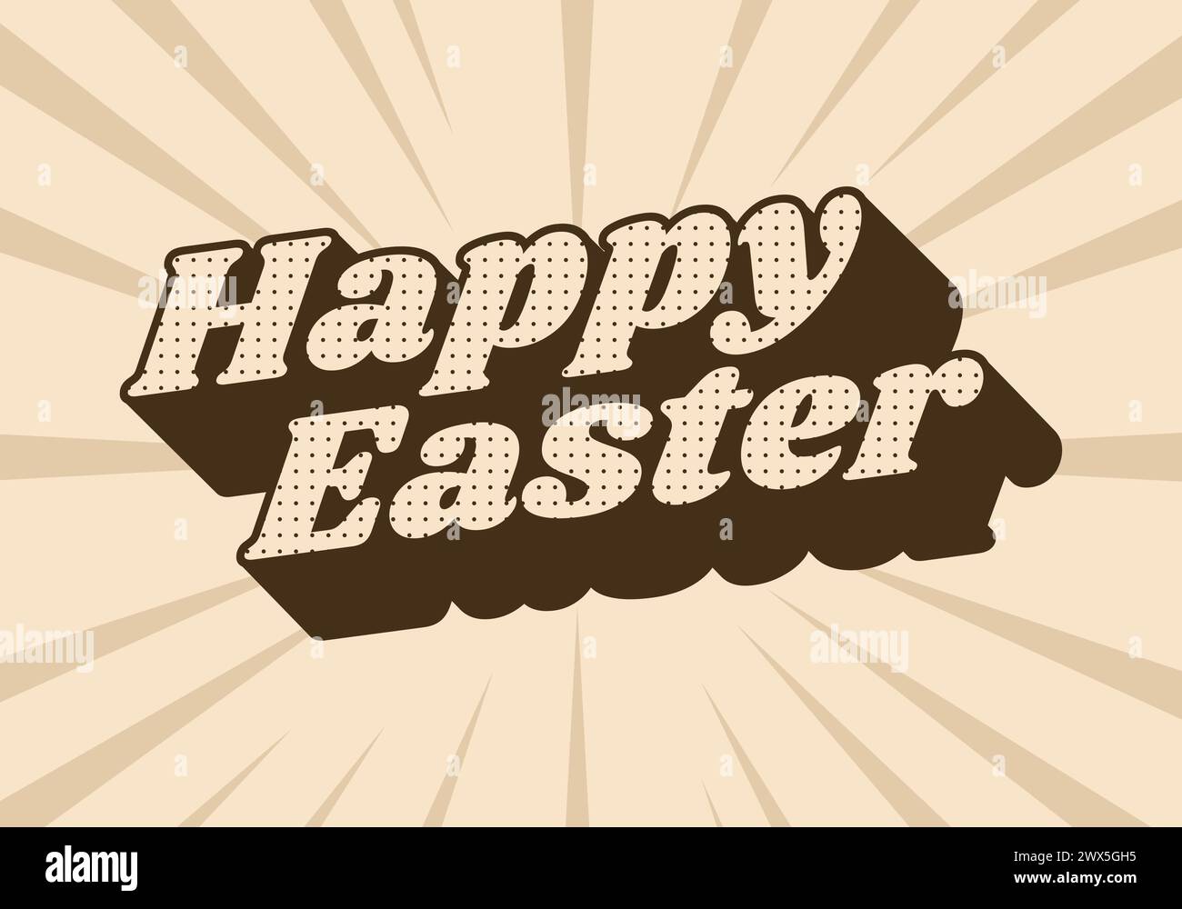 Happy easter. Text effect banner design in eye catching colors and 3 ...