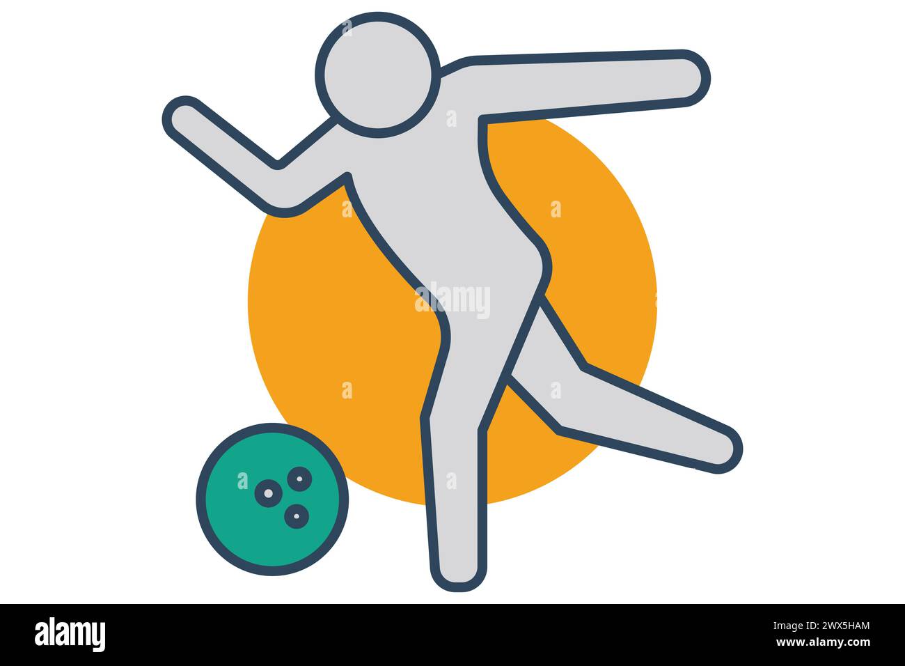 Bowling man silhouette hi-res stock photography and images - Alamy