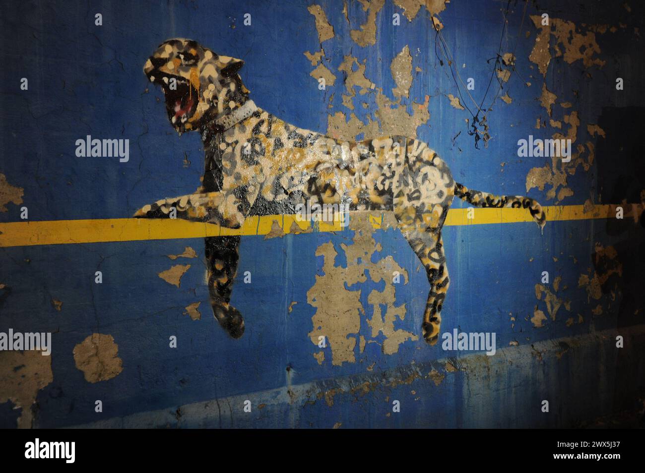 NEW YORK, NY - OCTOBER 30: The latest work from street artist Banksy ...