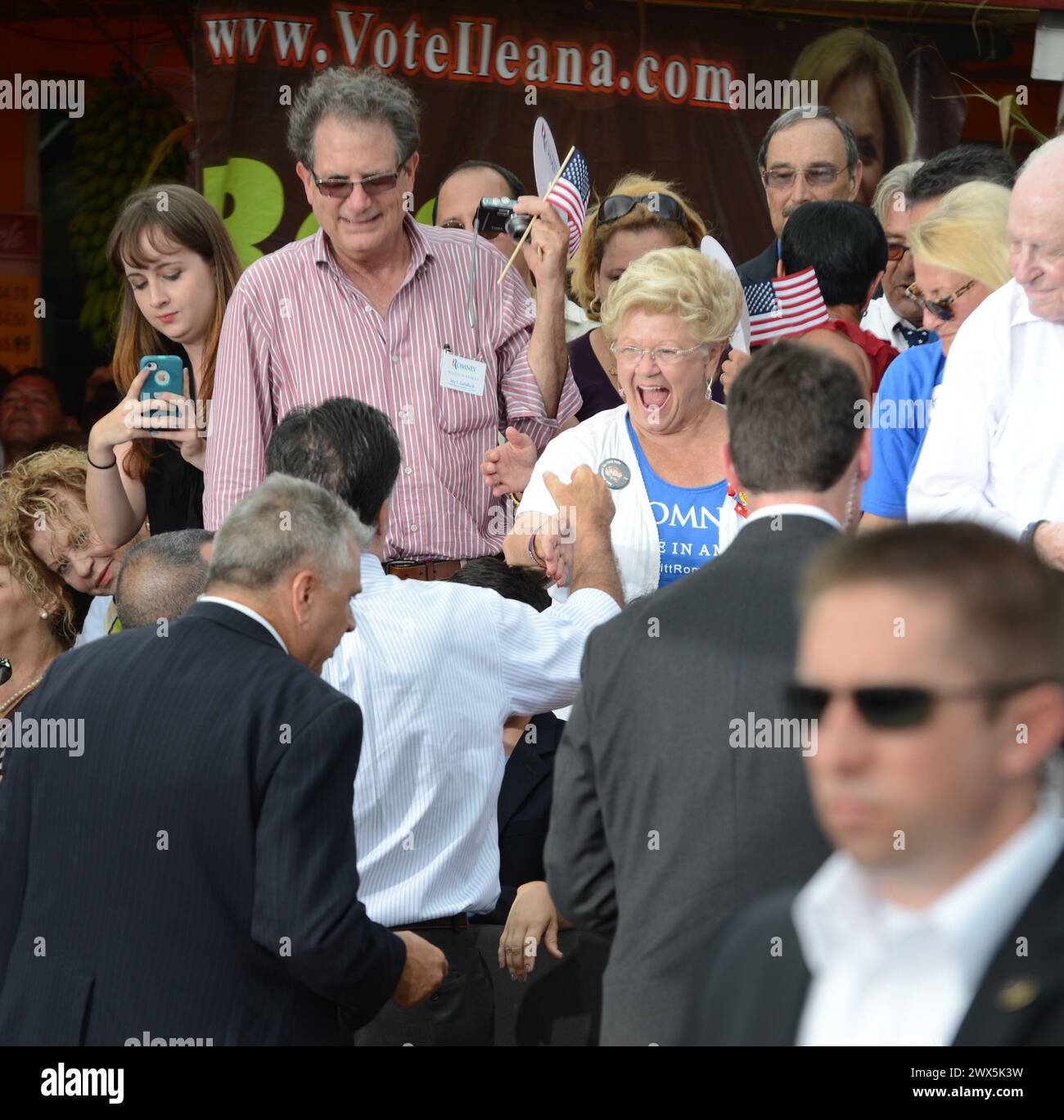 MIAMI, FL - AUGUST 13: Romney appeared at El Palacio de los Jugos ...