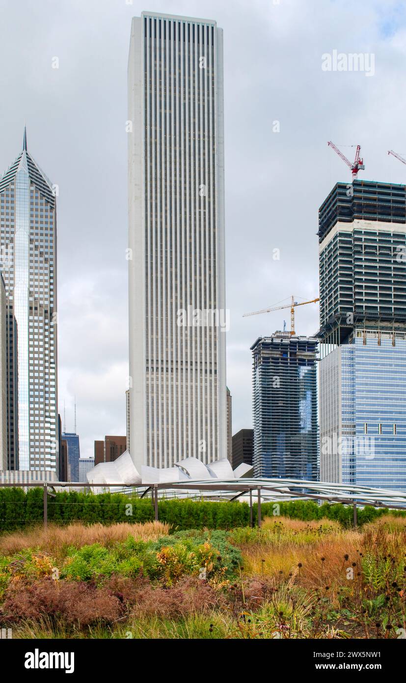 Skyscrapers and Millennium Park, Chicago Stock Photo - Alamy