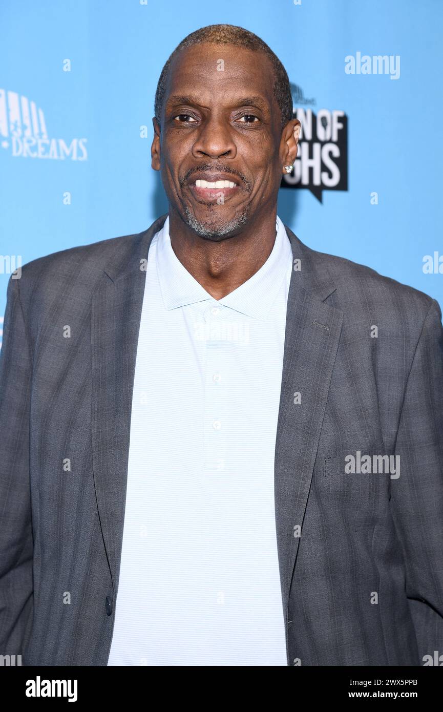 New York, USA. 27th Mar, 2024. Former MLB player Dwight Gooden attends ...