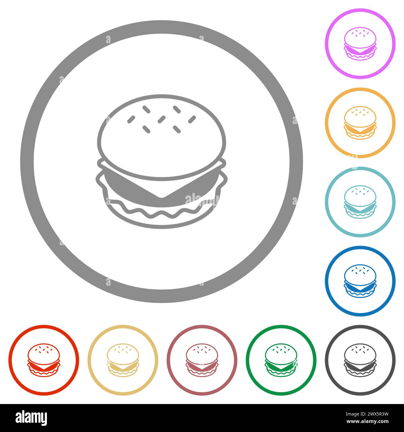 Cheeseburger white background Stock Vector Images - Alamy