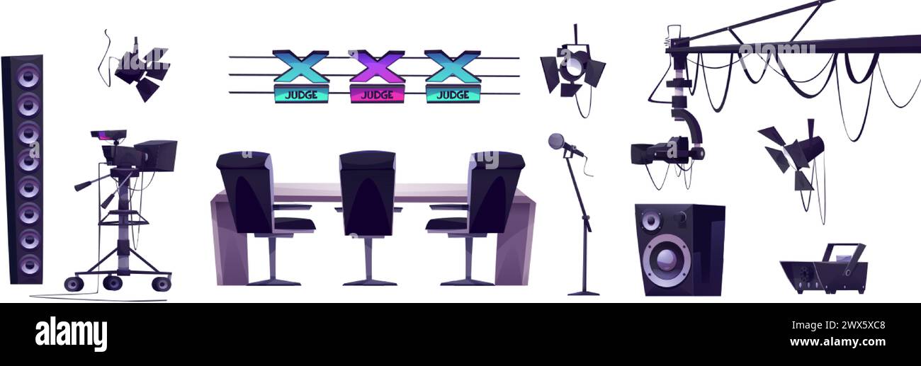 Judge table game show hi-res stock photography and images - Alamy