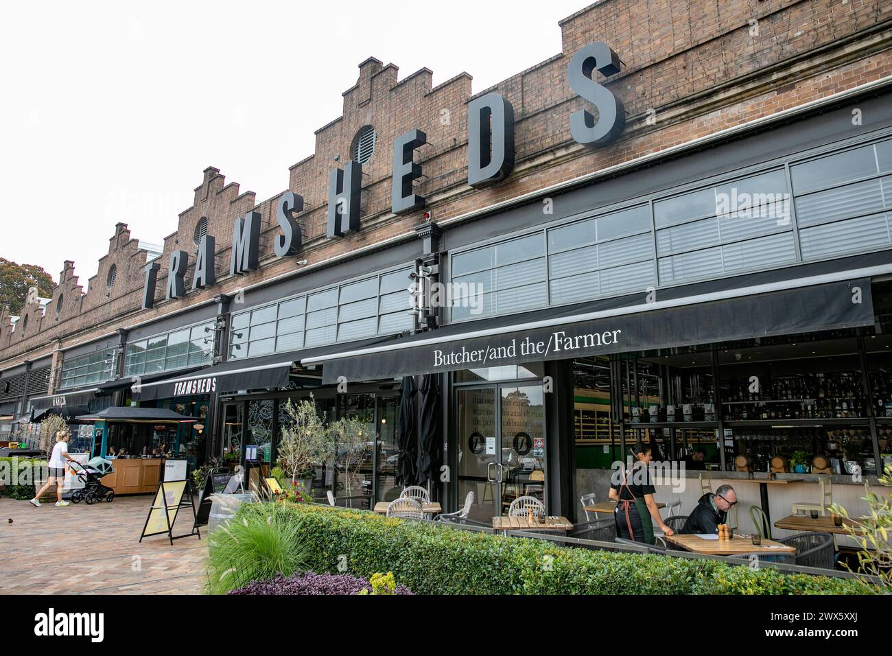 Tramsheds precinct in Forest Lodge,Sydney,Australia with butcher and ...