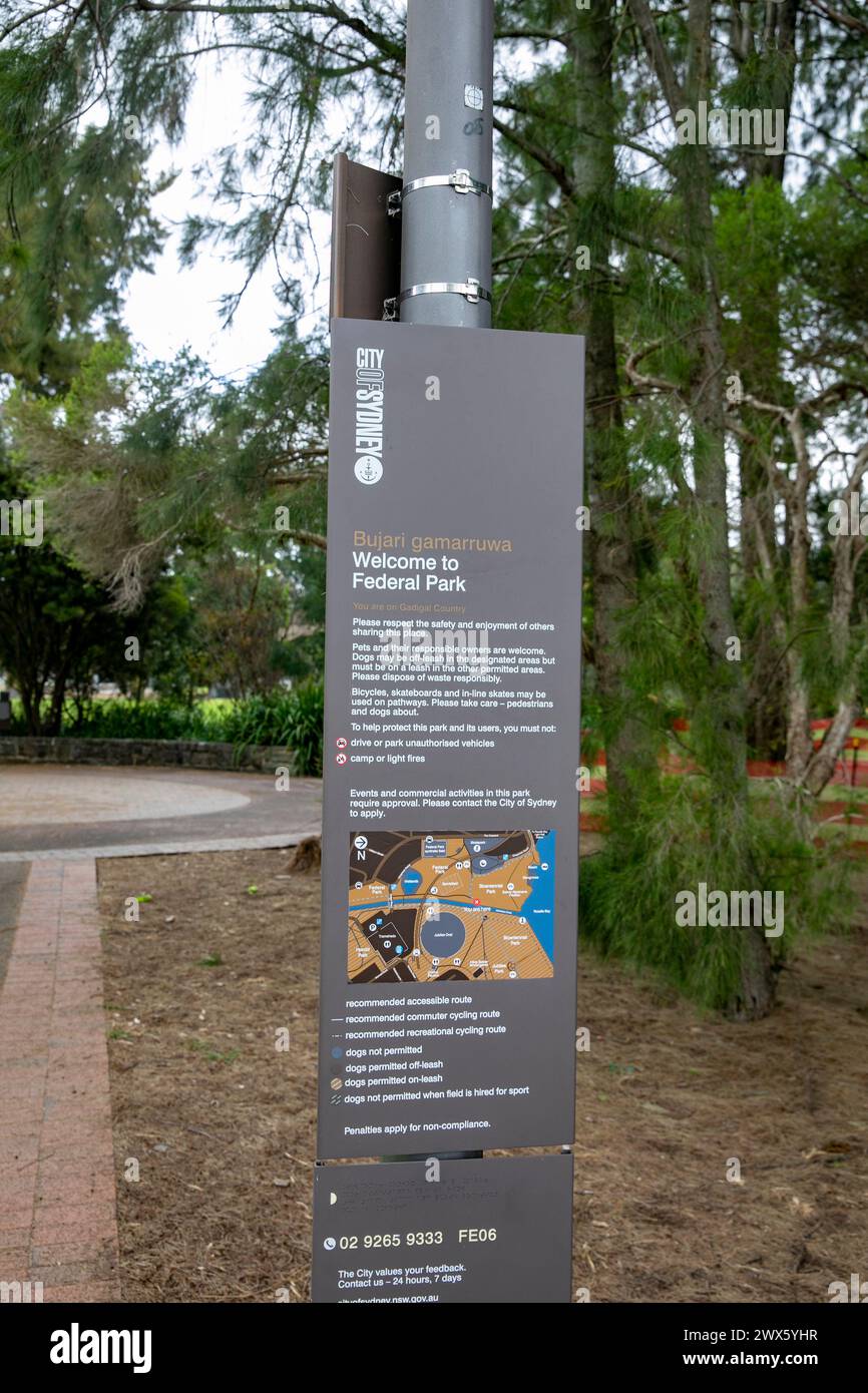 Federal Park in the glebe Annandale area of Sydney inner west, Federal ...