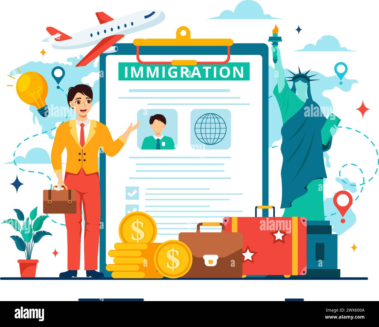 Service emigration Stock Vector Images - Alamy