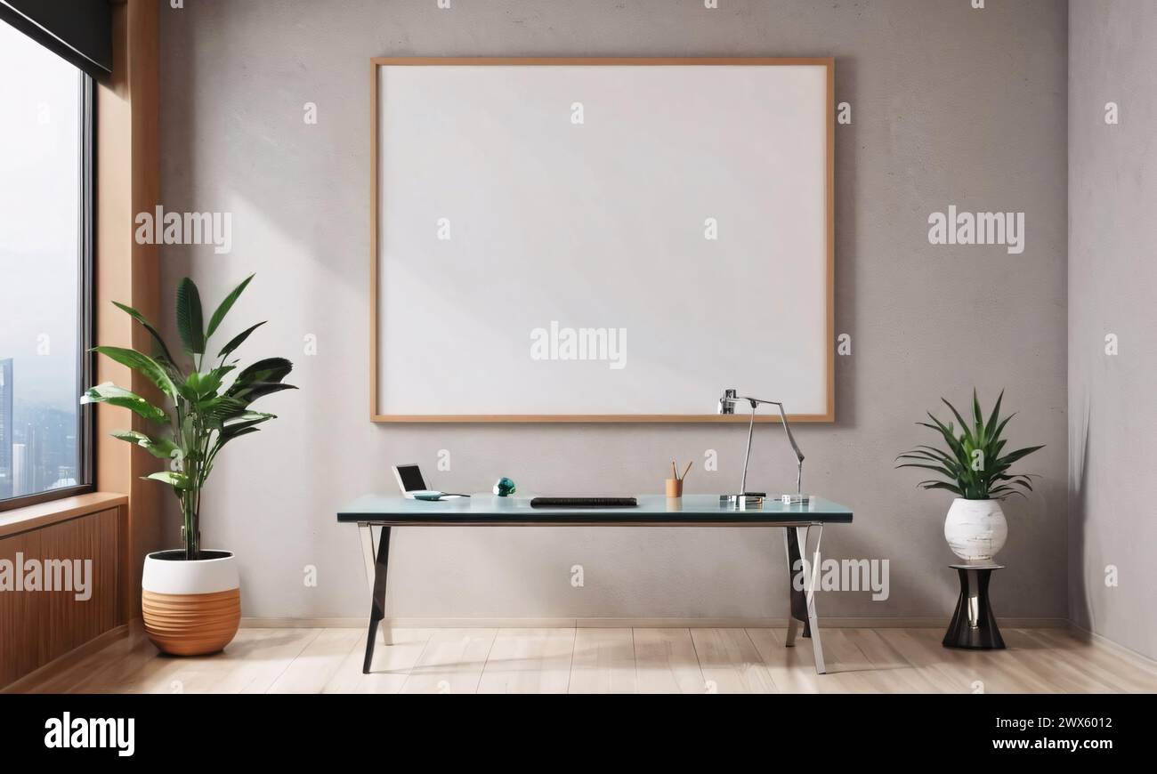 Interior design with mockup placeholder Stock Photo - Alamy