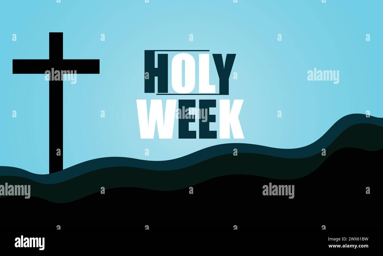 Holy week 2024 amazind text background illustration design Stock Vector ...