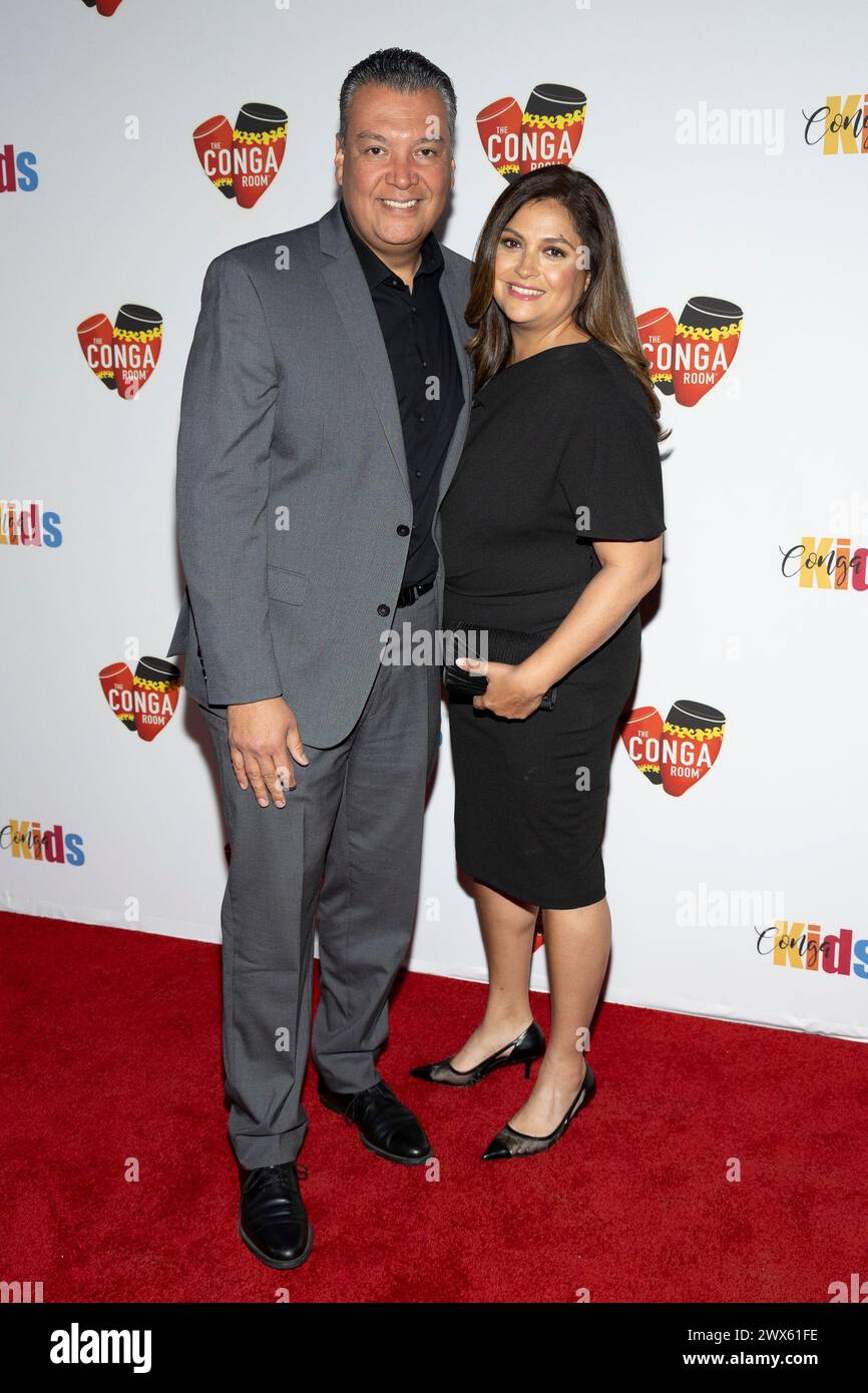Los Angeles, USA. 27th Mar, 2024. Alex Padilla and Angela Monzon attend ...