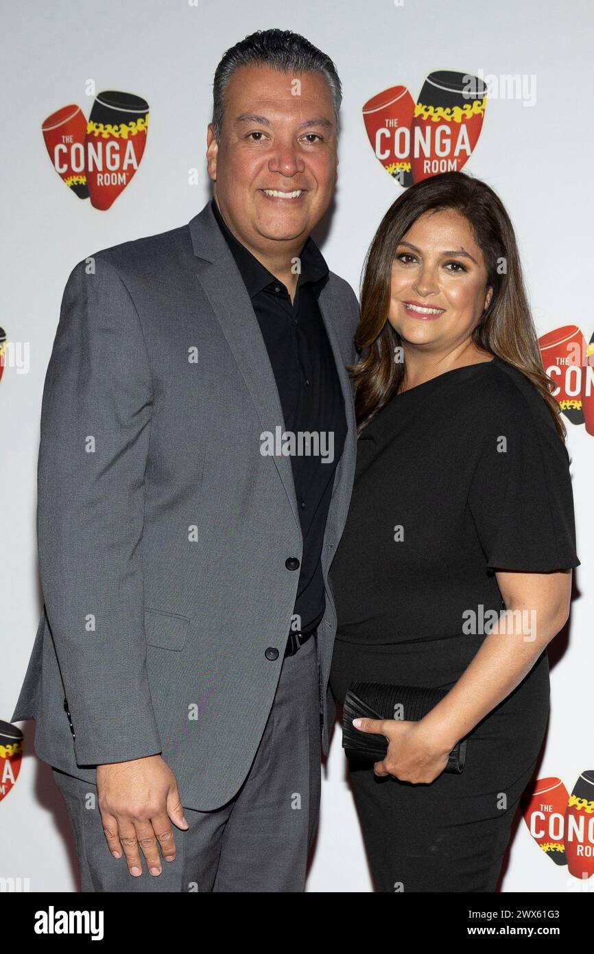 Alex Padilla and Angela Monzon attend the arrivals of A Farewell ...