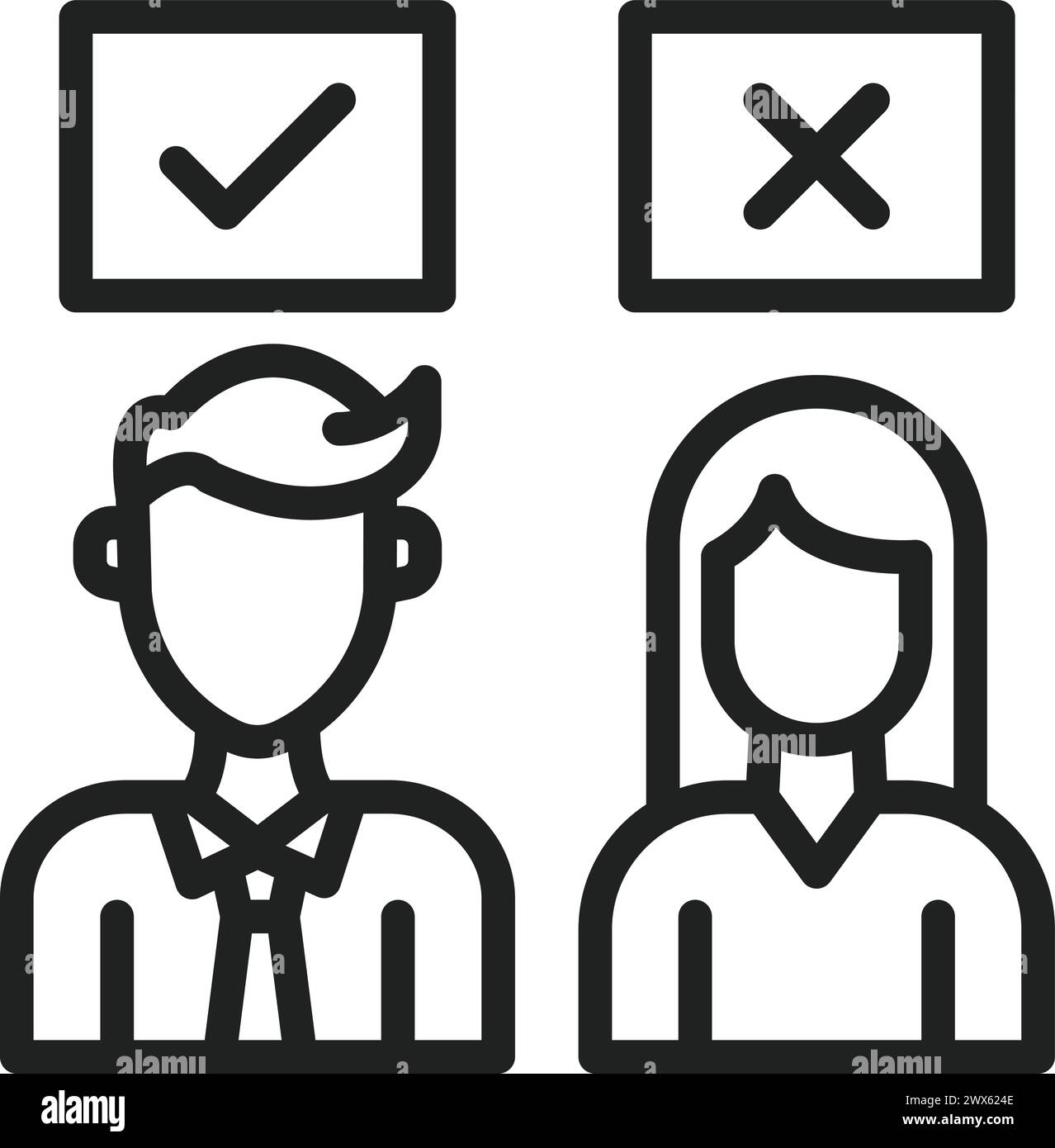 Agree Disagree icon vector image. Suitable for mobile application web ...