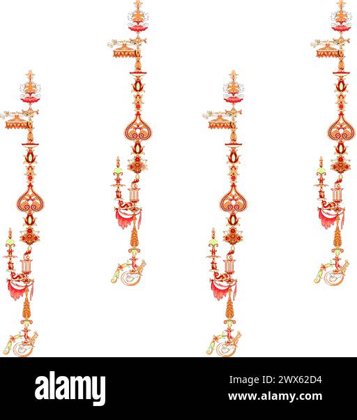 Textile digital ethnic design motif artwork for women cloth front back ...