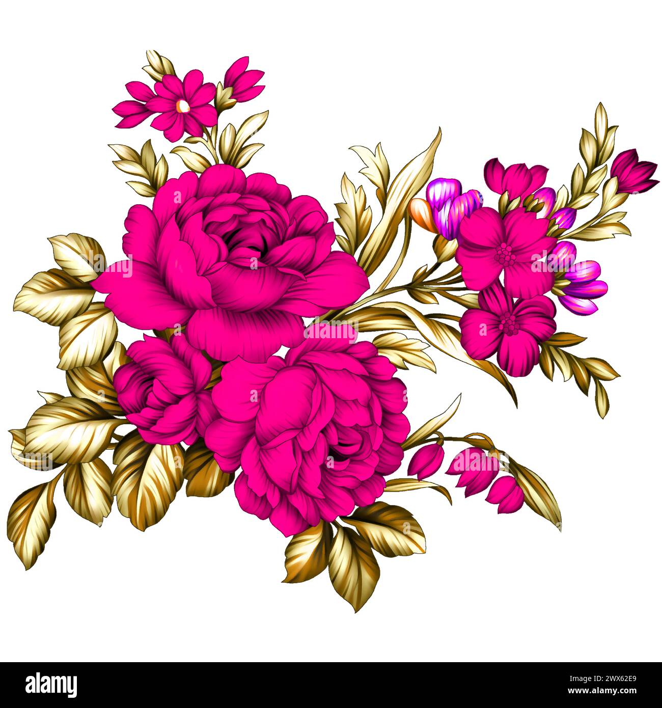 flowers floral design textile digital print Stock Vector Image & Art ...
