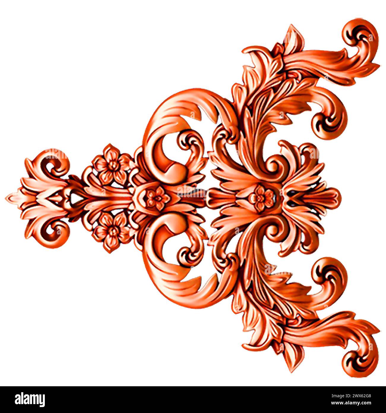 Exquisite baroque design, rococo design, suitable for textile clothing ...