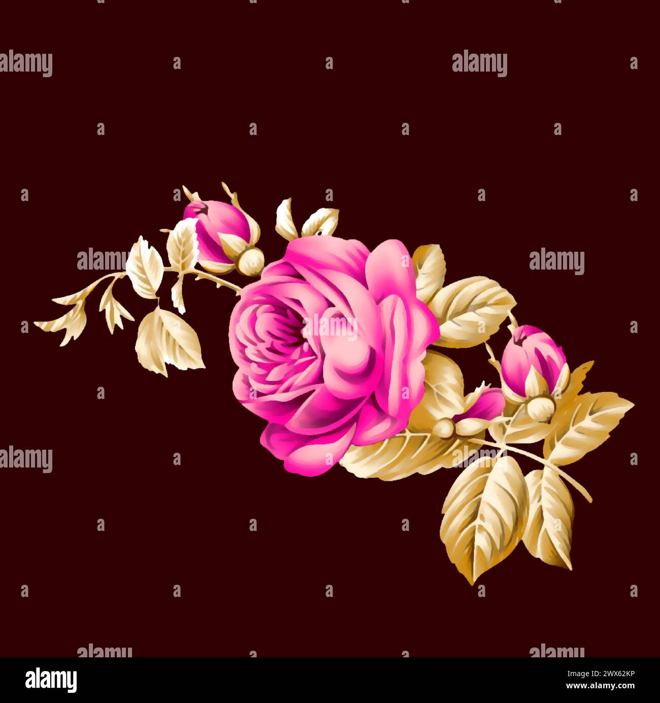 flowers floral design textile digital print Stock Vector Image & Art ...