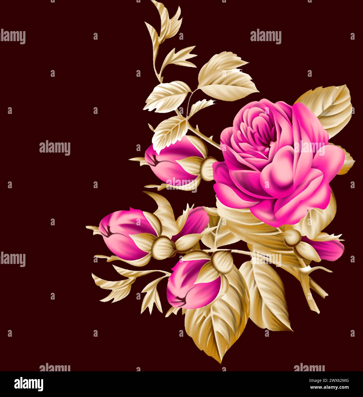 flowers floral design textile digital print Stock Vector Image & Art ...