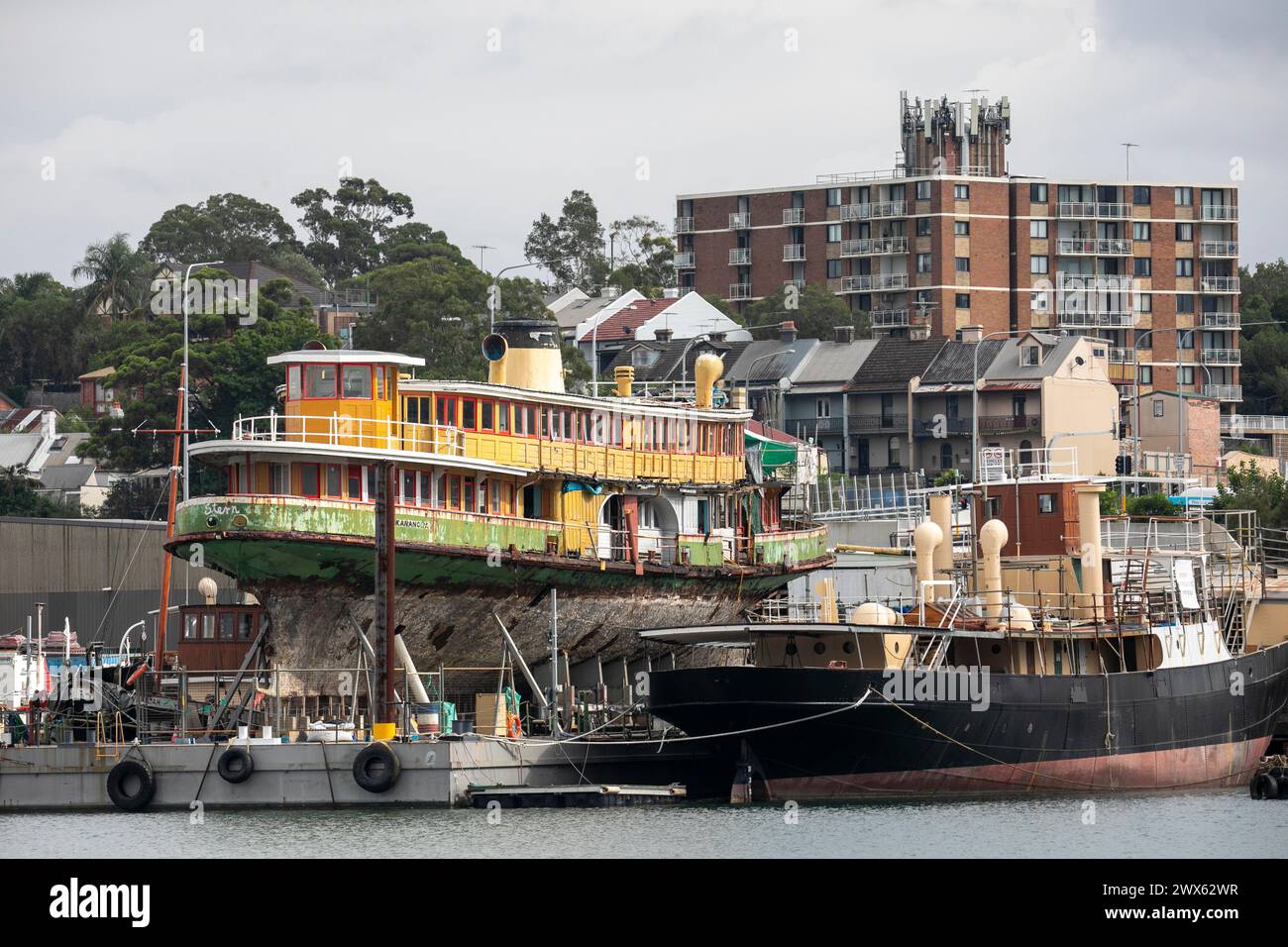 Sydney former ferry Kanangra, part of Sydney heritage fleet, first ...