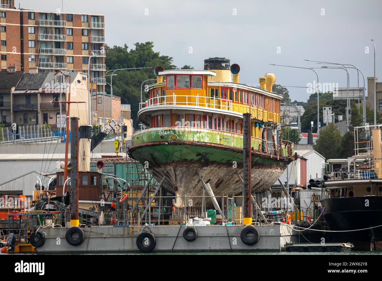 Sydney former ferry Kanangra, part of Sydney heritage fleet, first ...