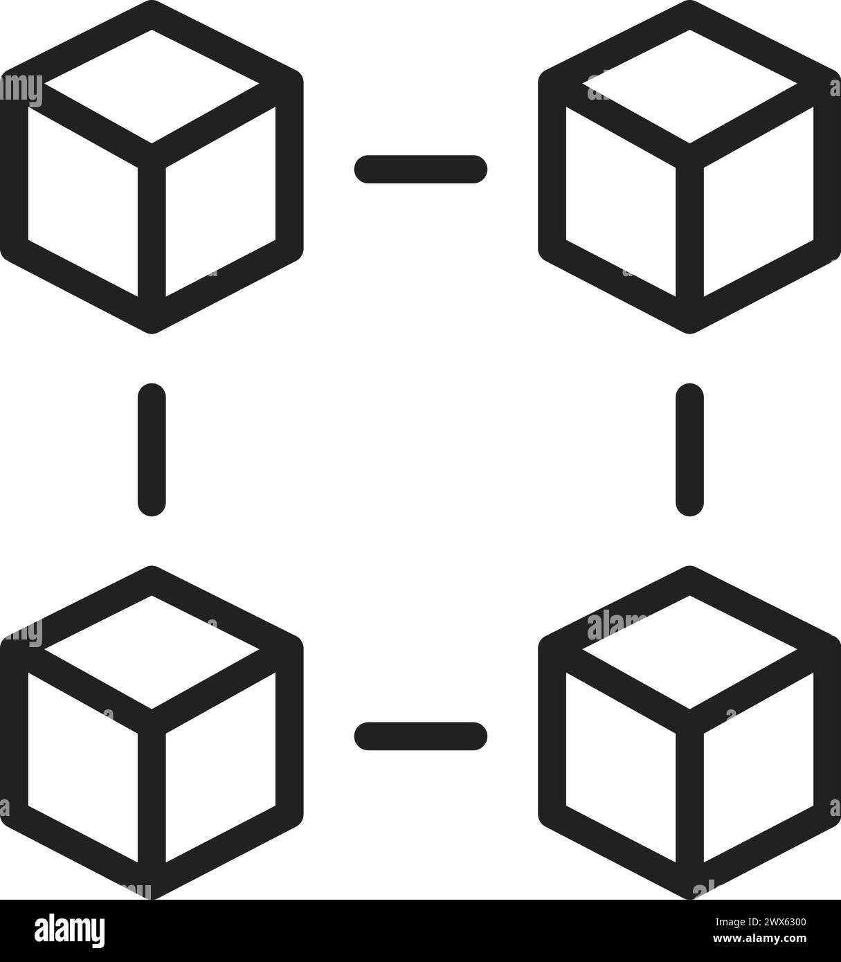 Blockchain Icon Vector Image Suitable For Mobile Application Web Application And Print Media