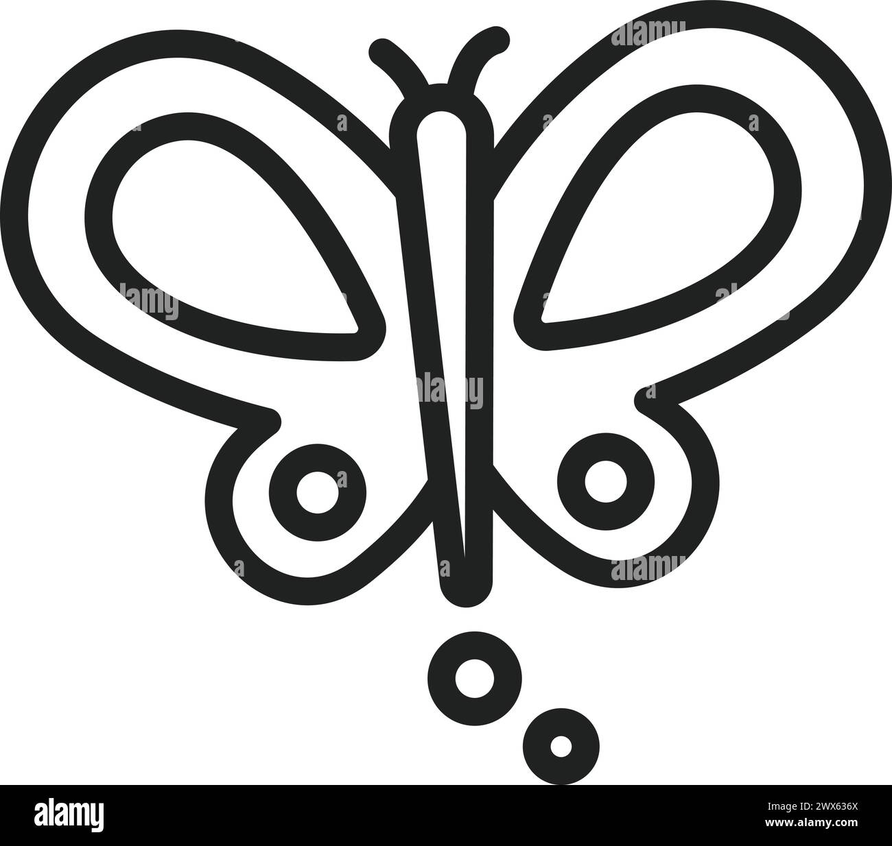 Butterfly icon vector image. Suitable for mobile application web ...
