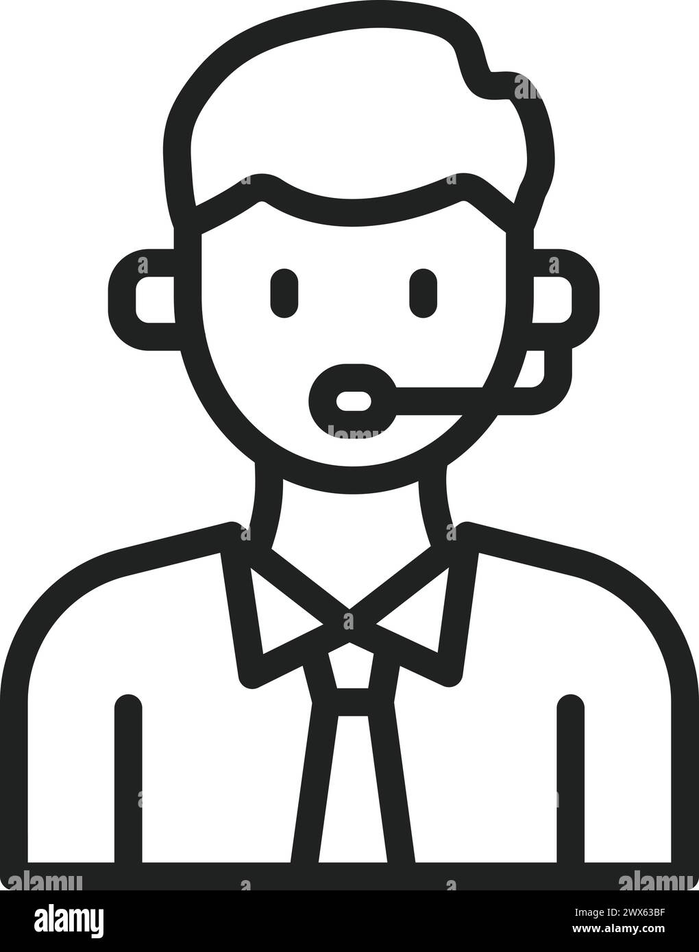 Call Center Agent icon vector image. Suitable for mobile application web application and print ...