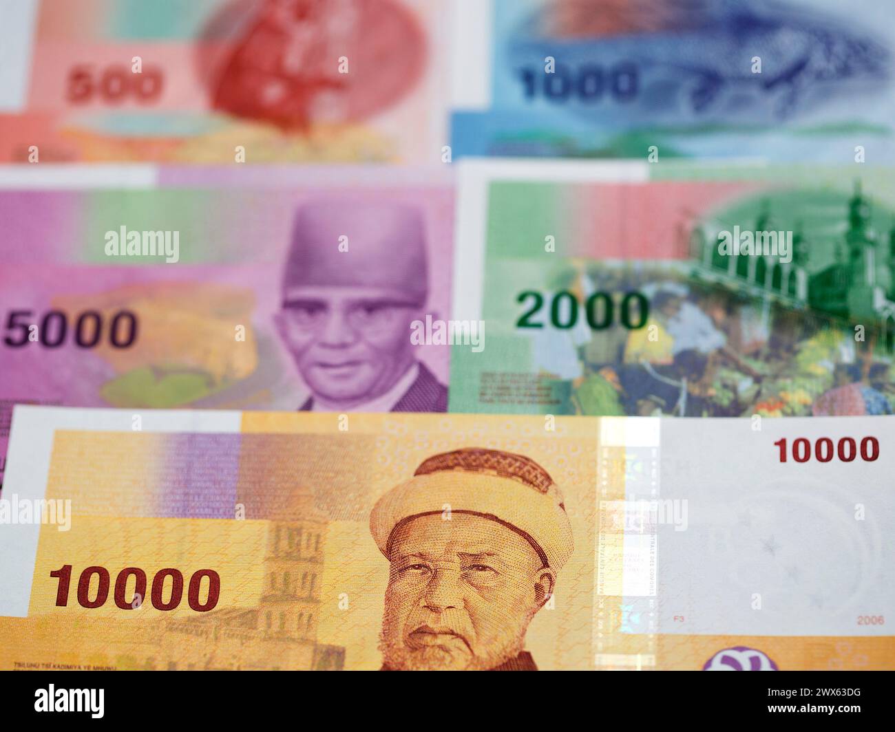Comorian money - franc a business background Stock Photo - Alamy