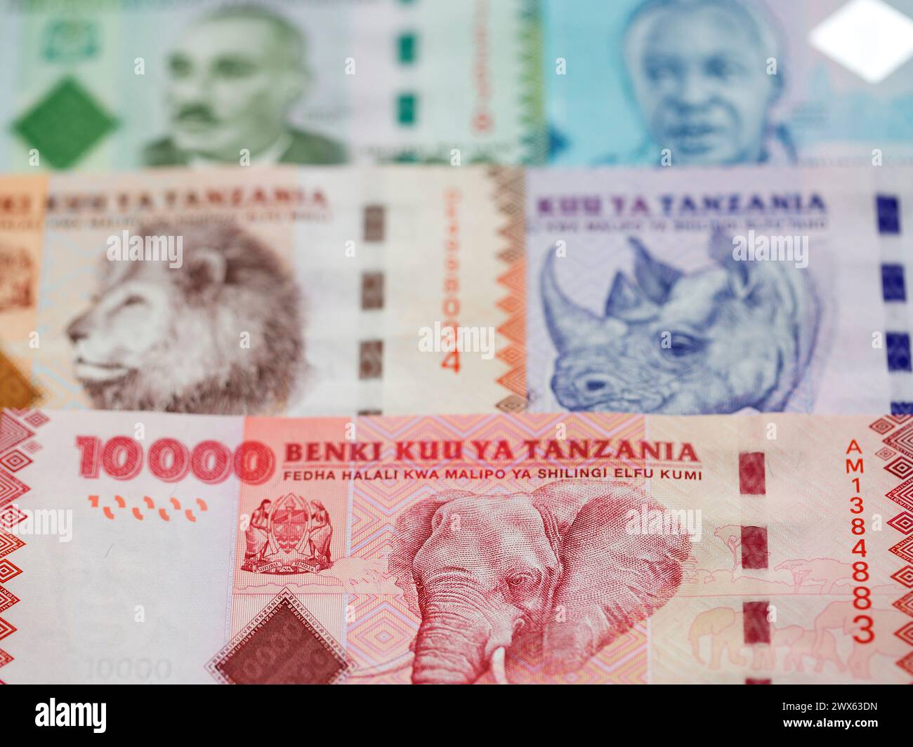 Tanzanian money - shilling a business background Stock Photo - Alamy