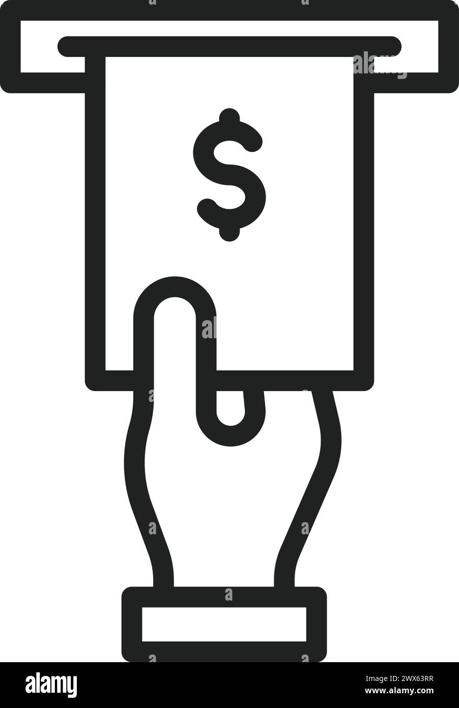 Cash Withdrawal icon vector image. Suitable for mobile application web ...