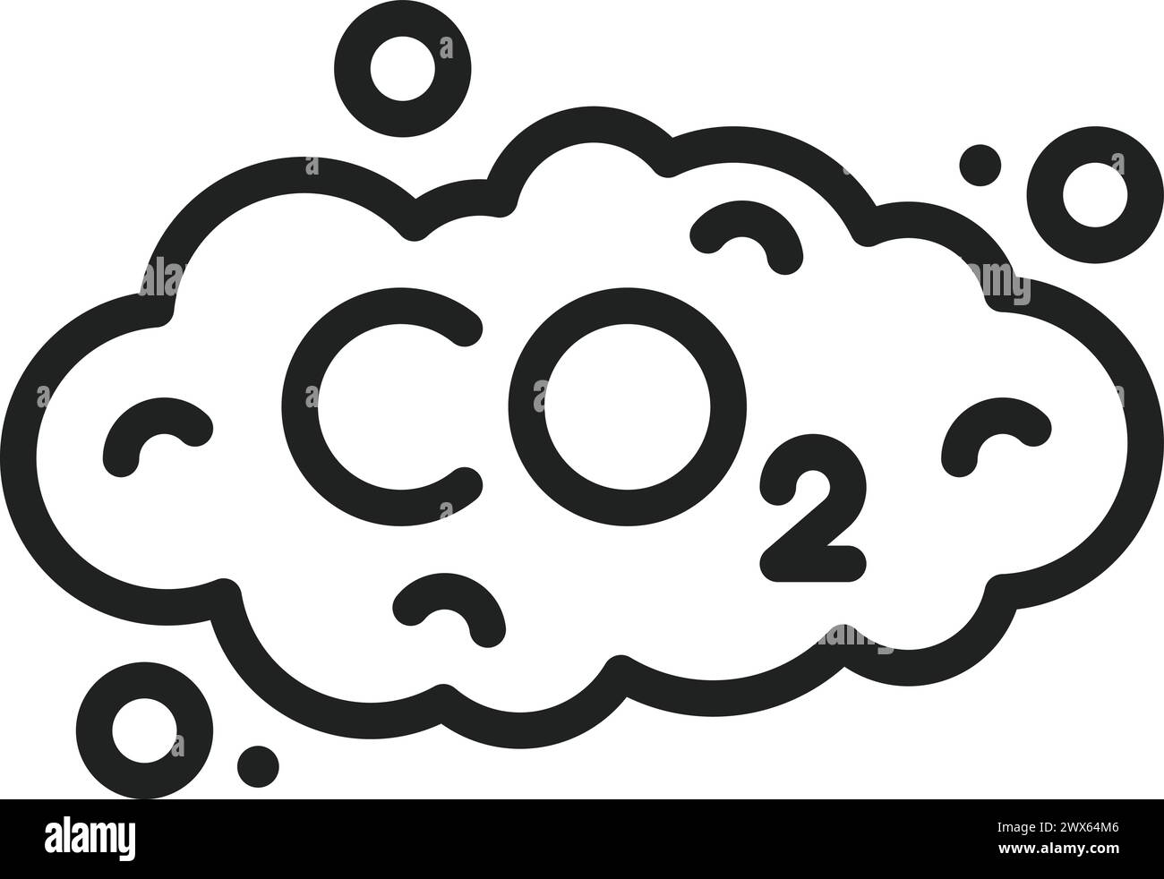 Co2 icon vector image. Suitable for mobile application web application ...