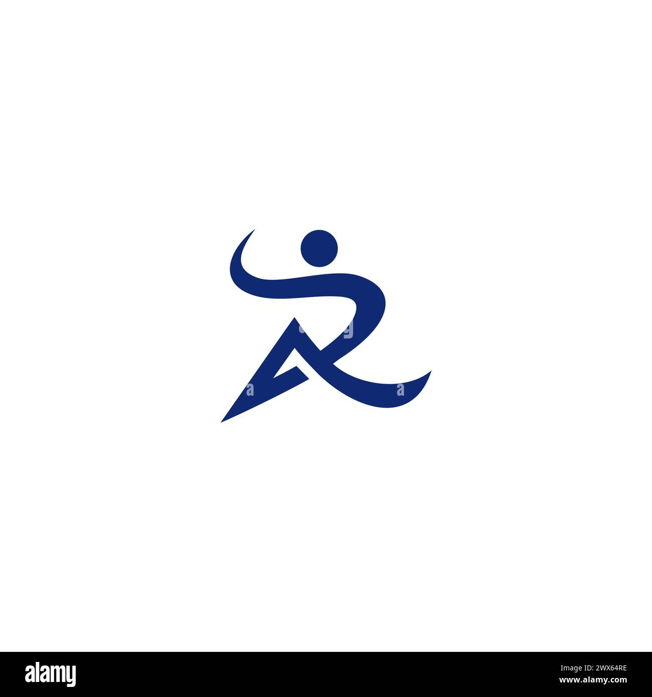 R People Logo Simple. Letter R Run Logo. Running Logo Stock Vector ...