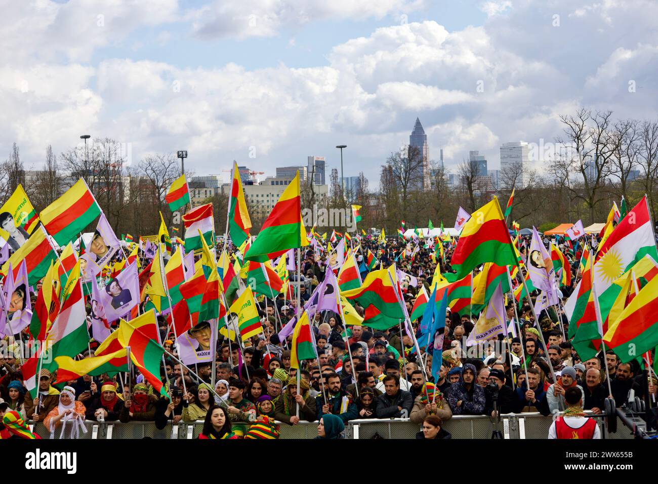 Newroz celebration, Rebstockpark, Frankfurt, Germany, March 23, 2024 ...