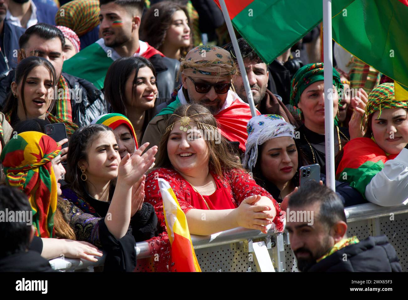 Newroz celebration, Rebstockpark, Frankfurt, Germany, March 23, 2024 ...
