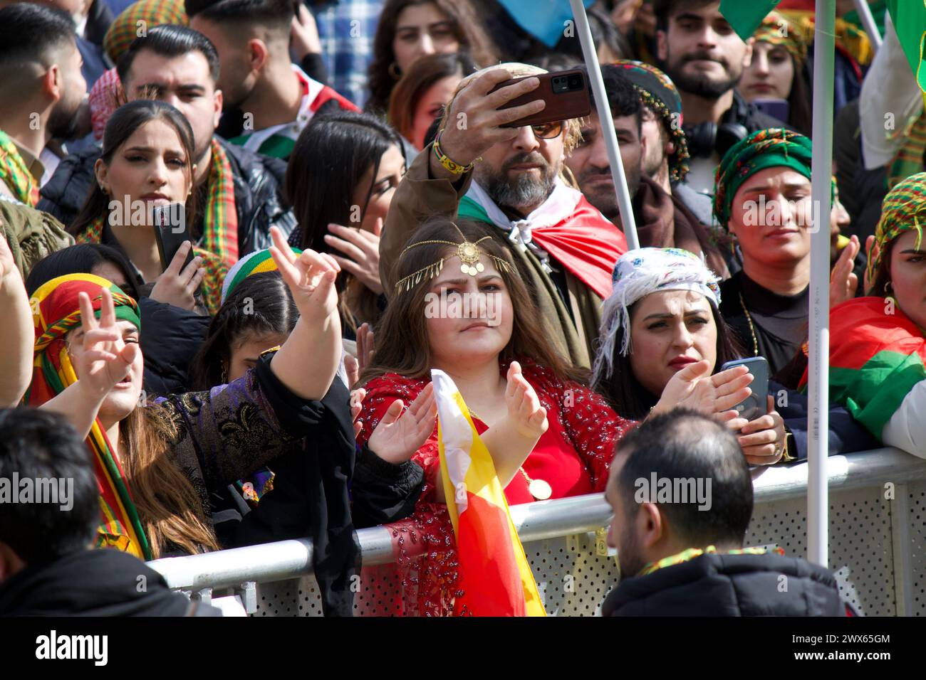 Newroz celebration, Rebstockpark, Frankfurt, Germany, March 23, 2024 ...