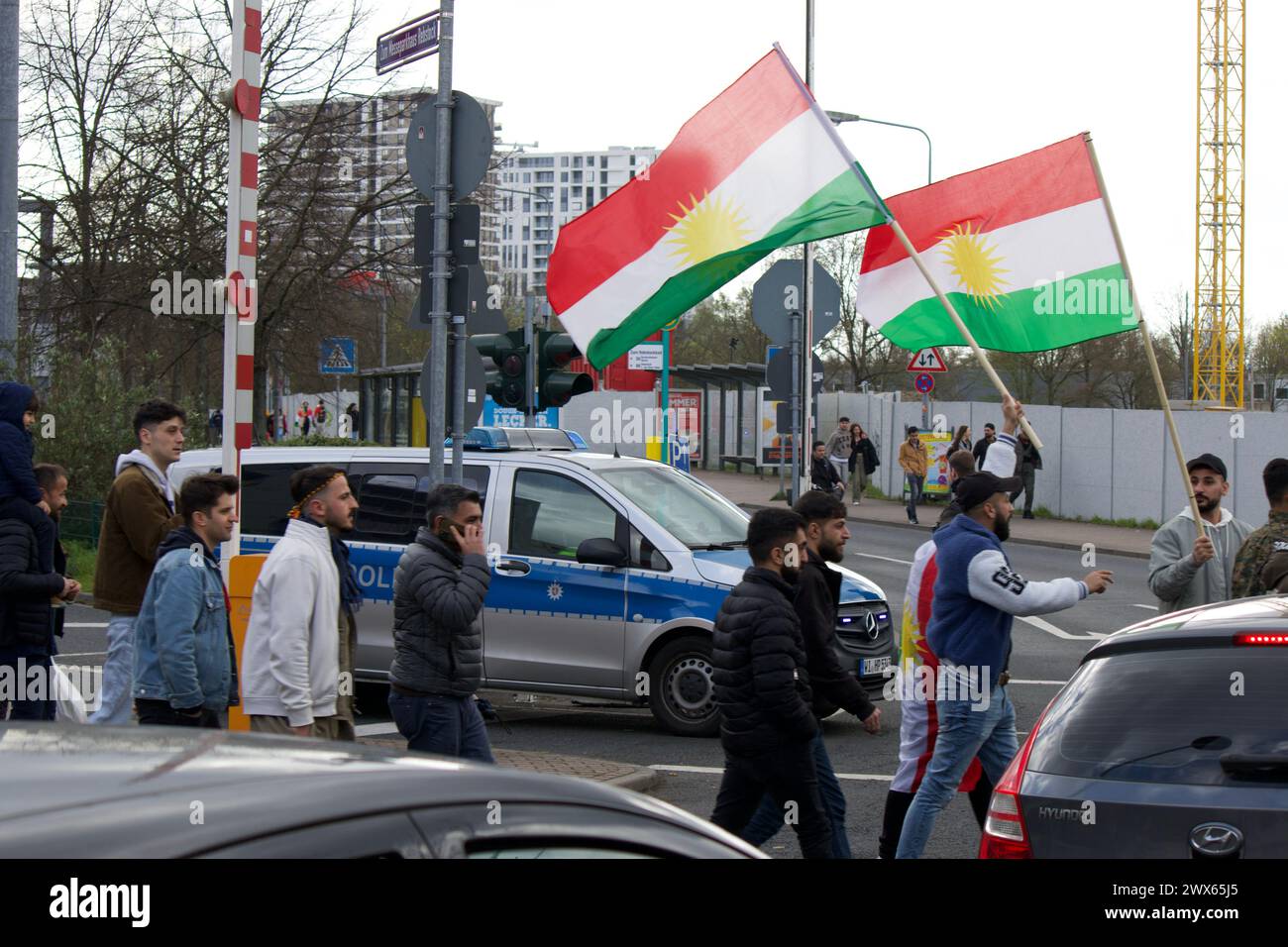 Newroz celebration, Rebstockpark, Frankfurt, Germany, March 23, 2024 ...