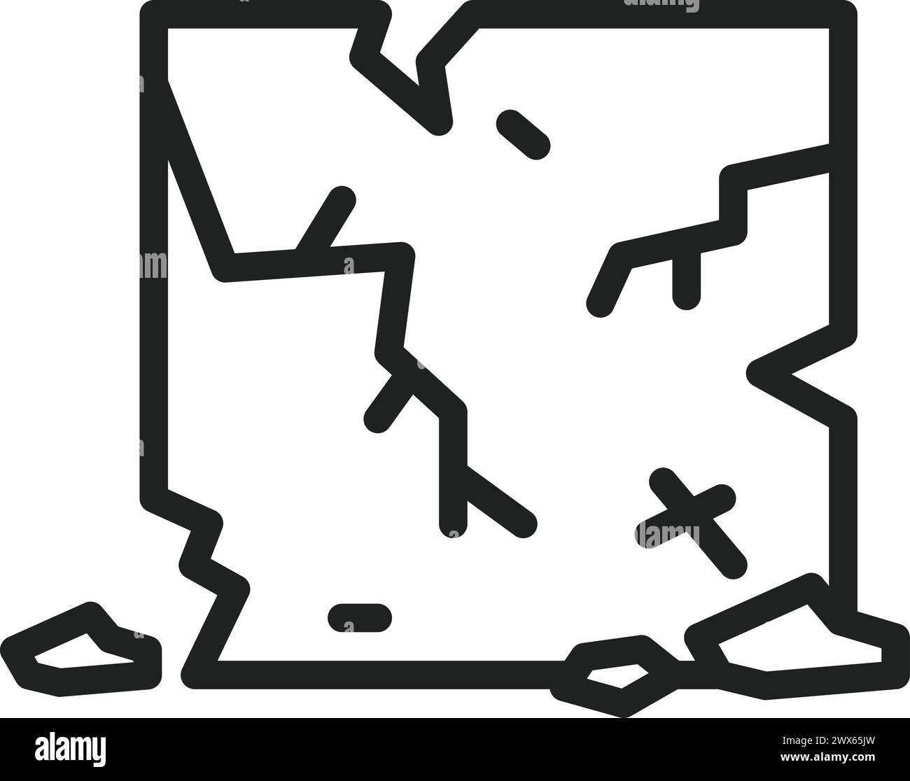 Crack icon vector image. Suitable for mobile application web ...