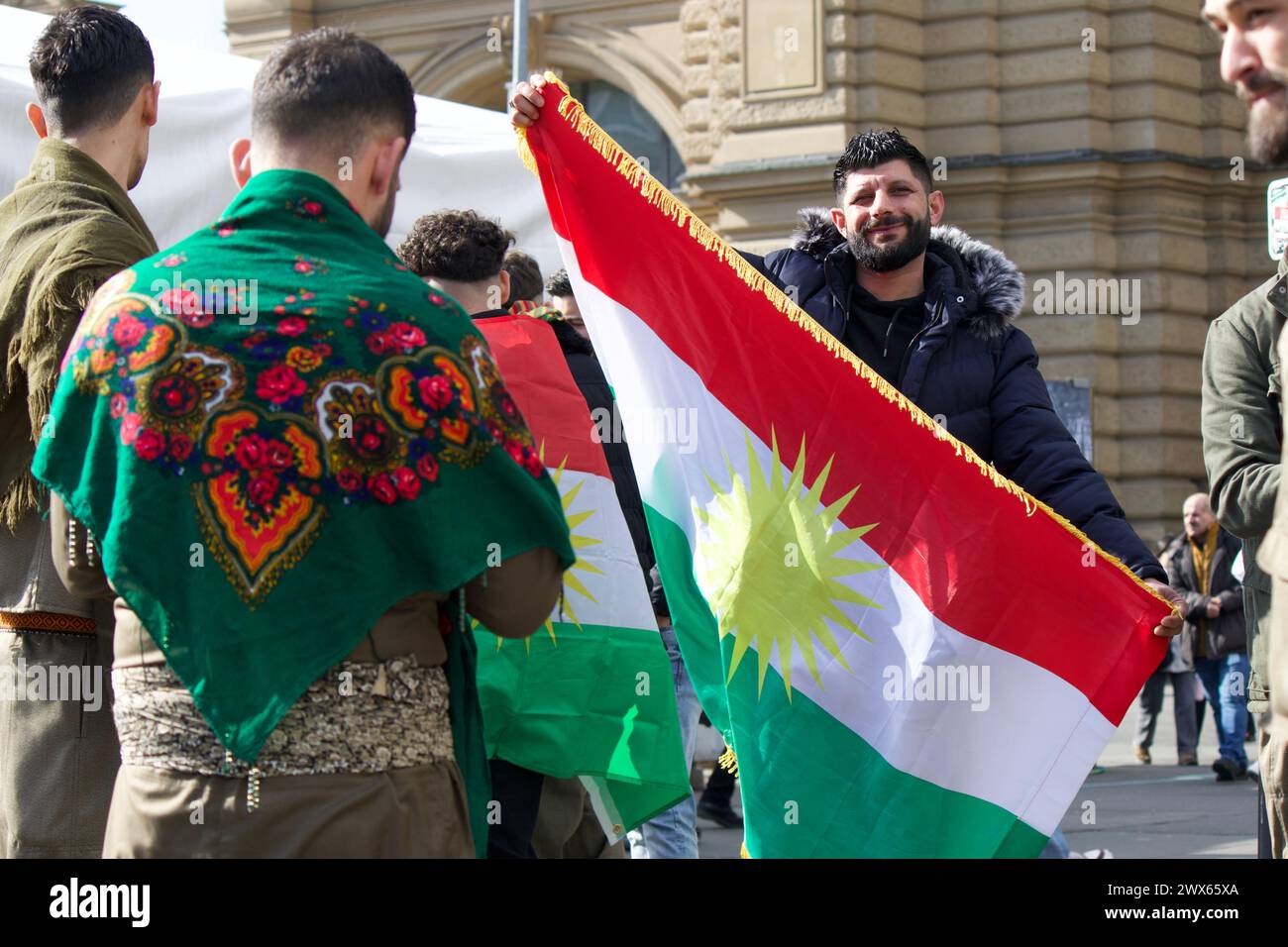 Newroz celebration, Rebstockpark, Frankfurt, Germany, March 23, 2024 ...