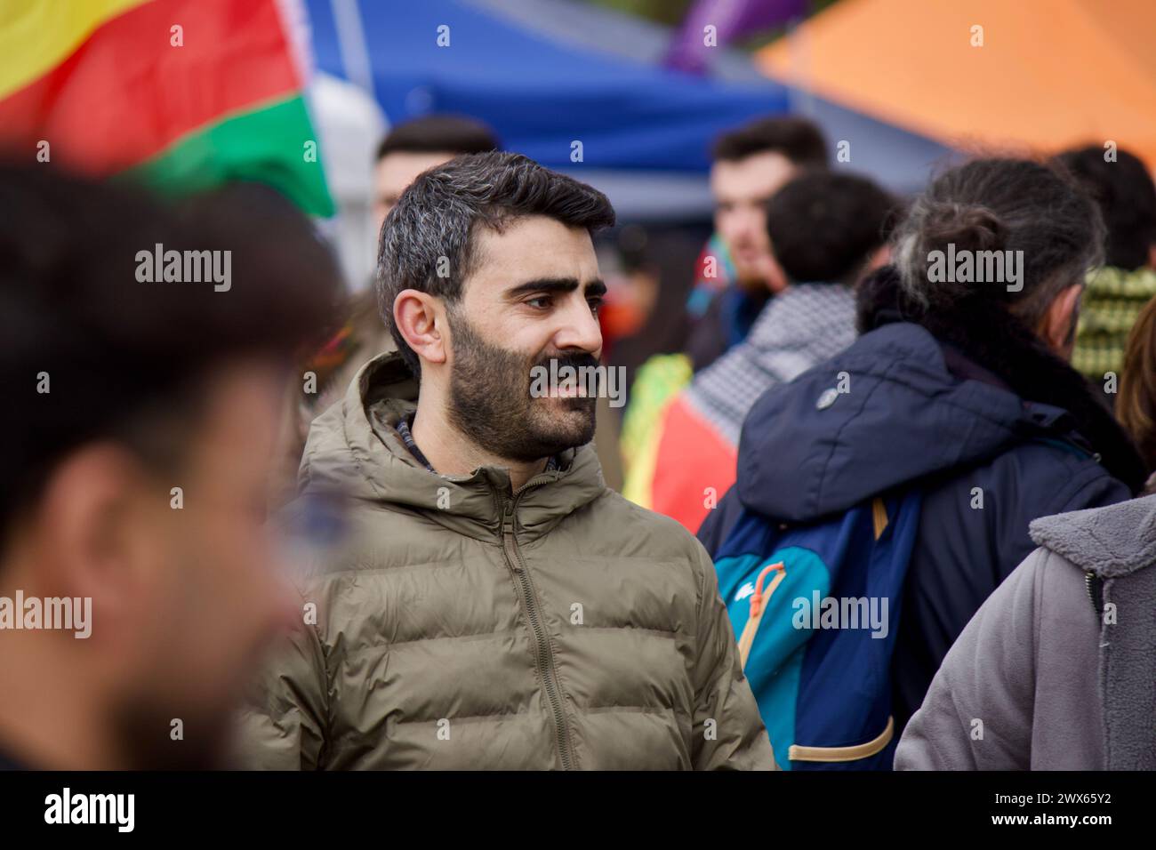 Newroz celebration, Rebstockpark, Frankfurt, Germany, March 23, 2024 ...