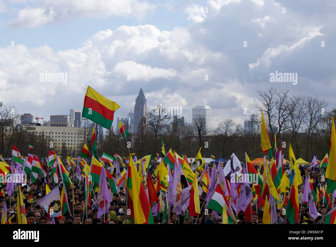Newroz celebration, Rebstockpark, Frankfurt, Germany, March 23, 2024 ...