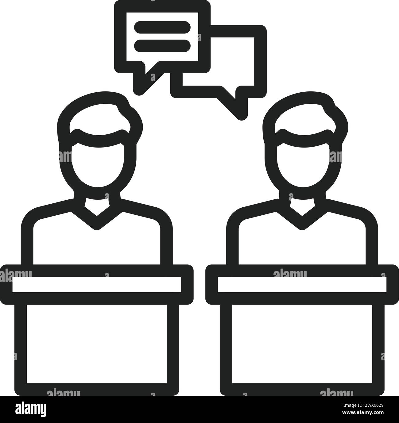 Debate icon vector image. Suitable for mobile application web ...