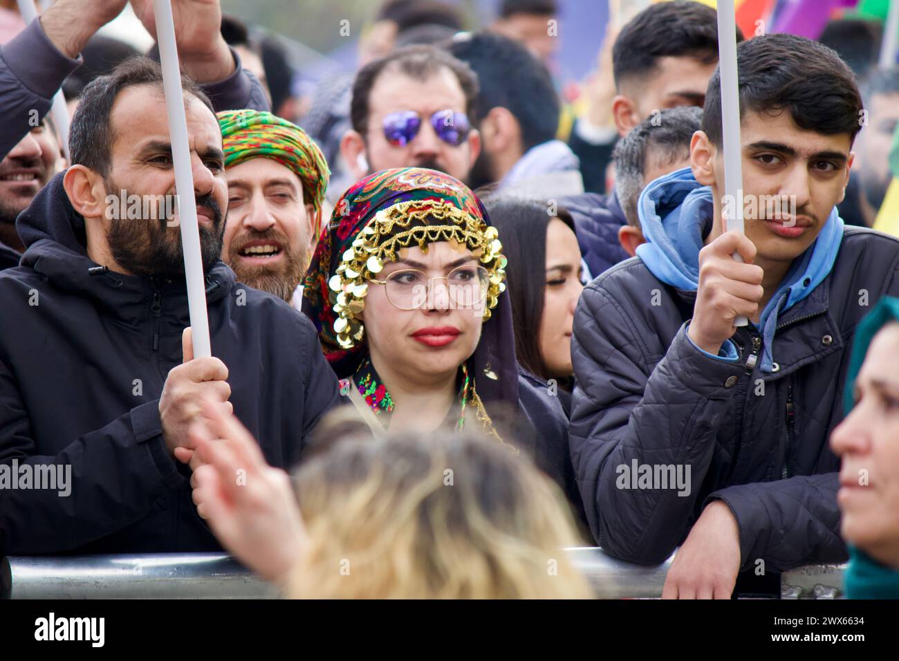 Newroz celebration, Rebstockpark, Frankfurt, Germany, March 23, 2024 ...