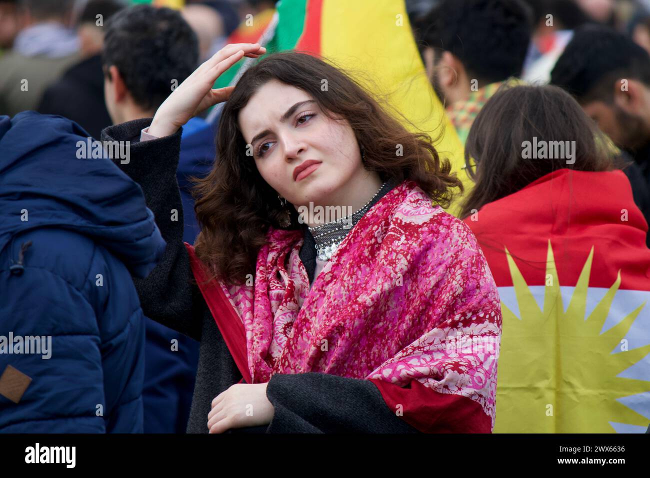 Newroz celebration, Rebstockpark, Frankfurt, Germany, March 23, 2024 ...