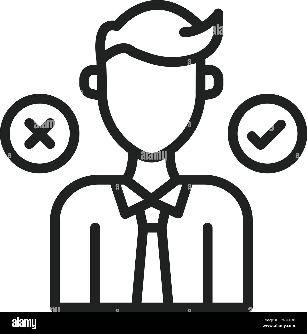 Decision Making icon vector image. Suitable for mobile application web ...
