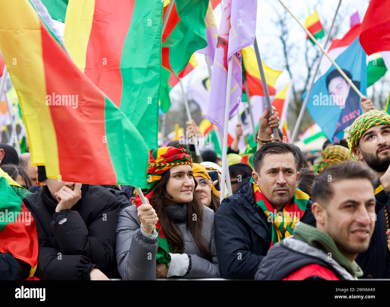 Newroz celebration, Rebstockpark, Frankfurt, Germany, March 23, 2024 ...