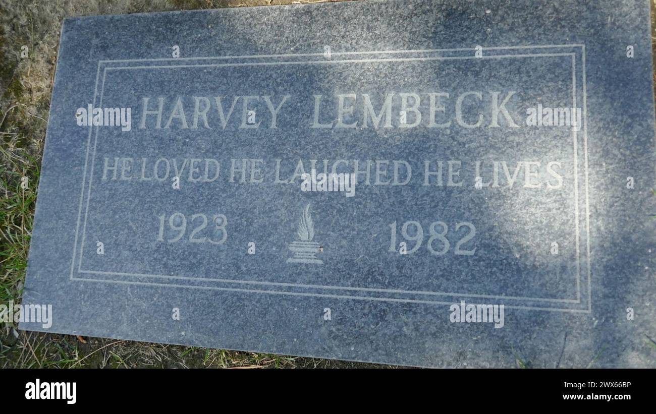 Mission Hills, California, USA 26th March 2024 Actor Harvey Lembeck ...