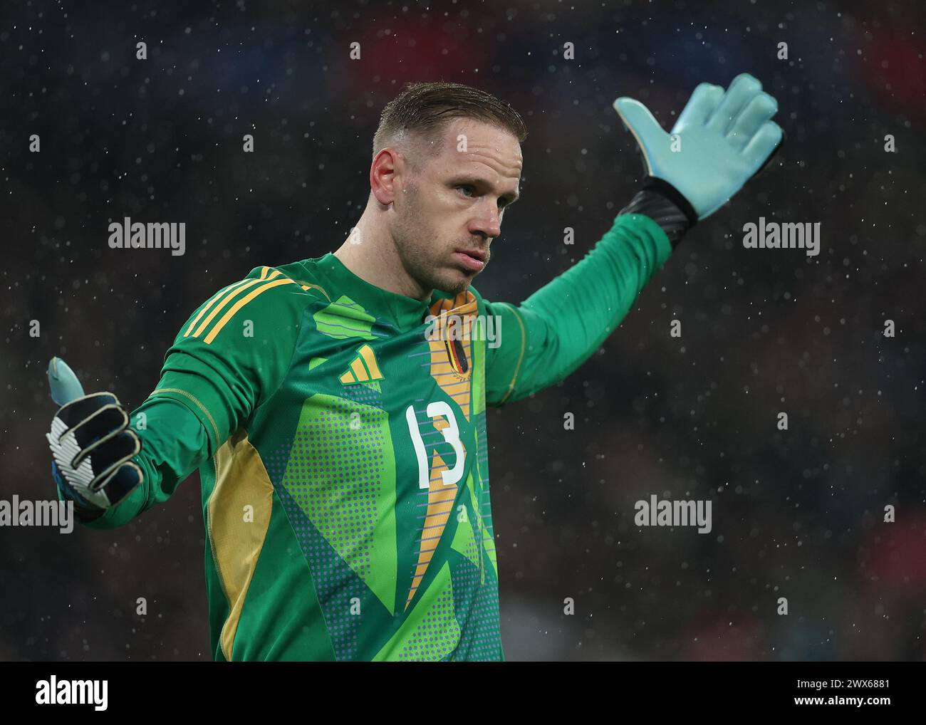 London, UK. 26th Mar, 2024. Matz Sels of Belgium during the ...