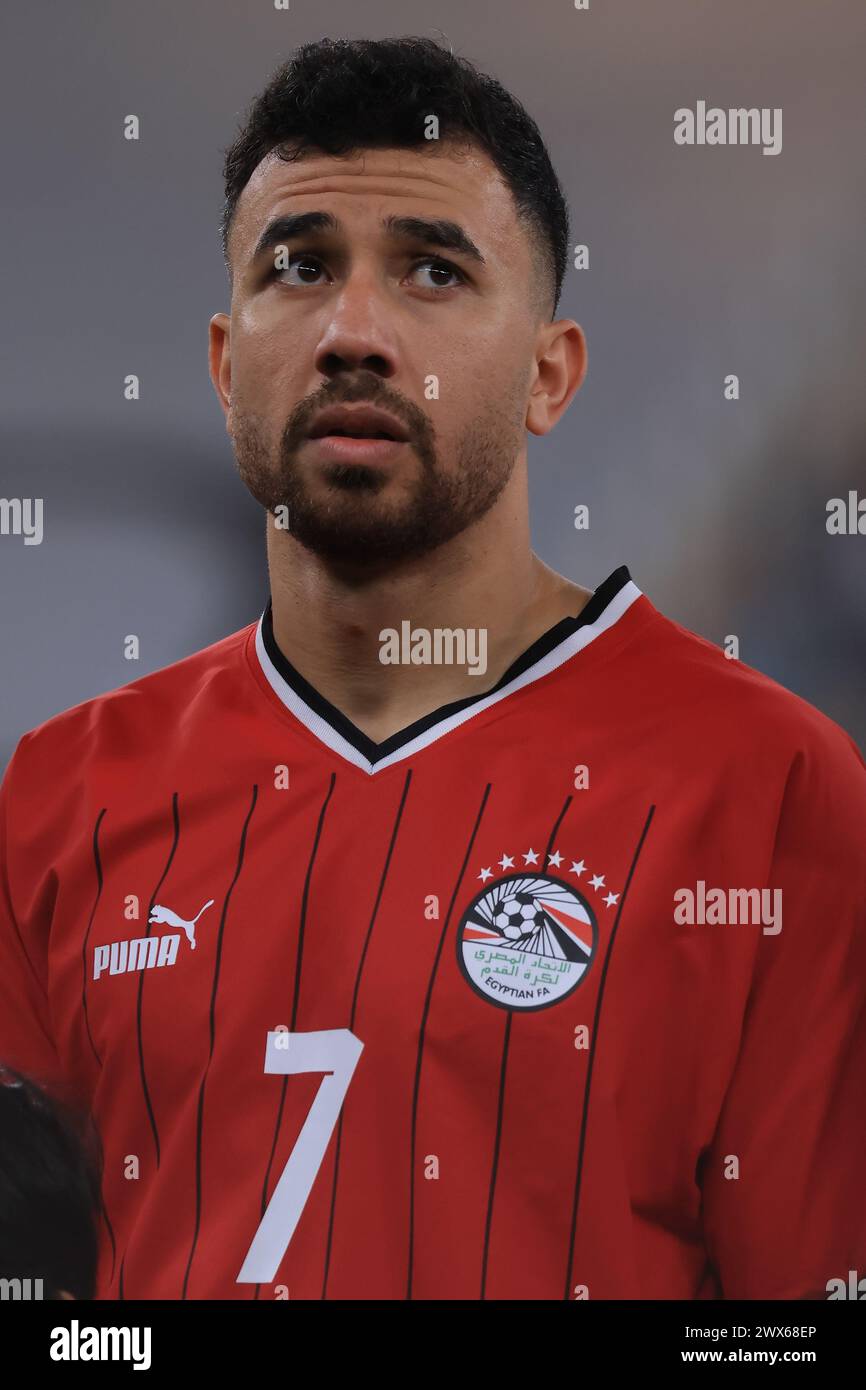 CAIRO, EGYPT - MARCH 26: Trezeguet of Croatia looks on during the FIFA ...